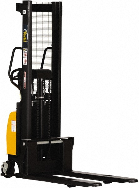 Vestil - 2,000 Lb Capacity, 63" Lift Height, Battery Operated Stacker ...