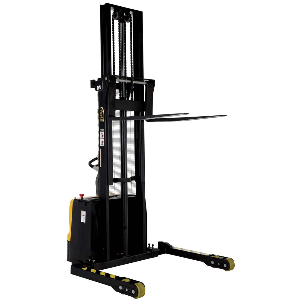 Vestil - 3,000 Lb Capacity, 118" Lift Height, Battery Operated Stacker ...
