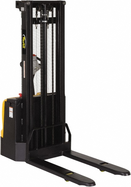 Vestil - 2,200 Lb Capacity, 118" Lift Height, Battery Operated Stacker ...