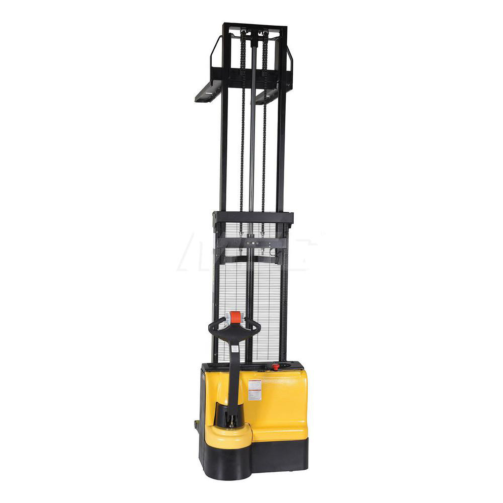 Vestil - 2,200 Lb Capacity, 118" Lift Height, Battery Operated Stacker ...