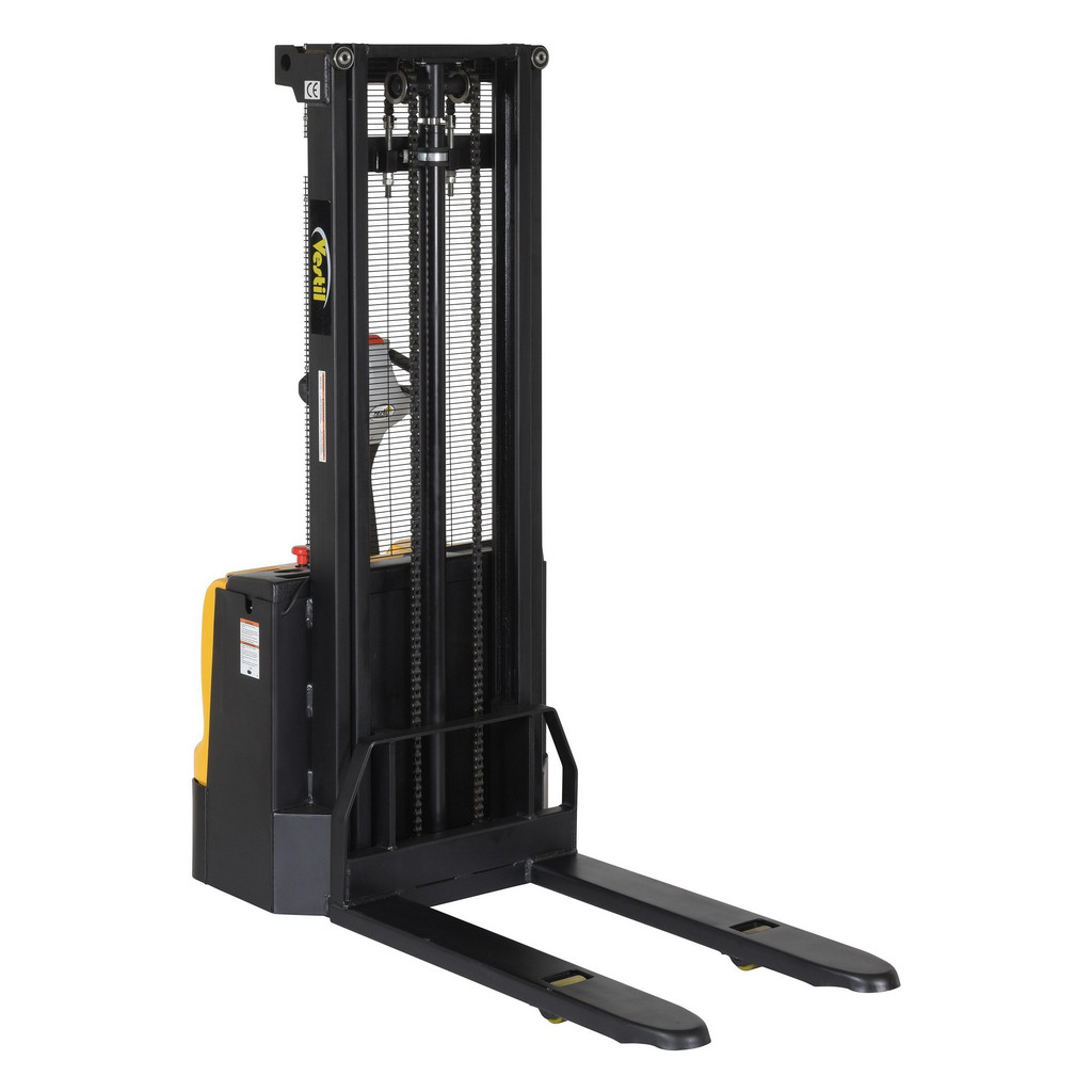 Vestil - 2,200 Lb Capacity, 118" Lift Height, Battery Operated Stacker ...