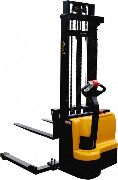 Vestil - 2,200 Lb Capacity, 118" Lift Height, Battery Operated Stacker ...