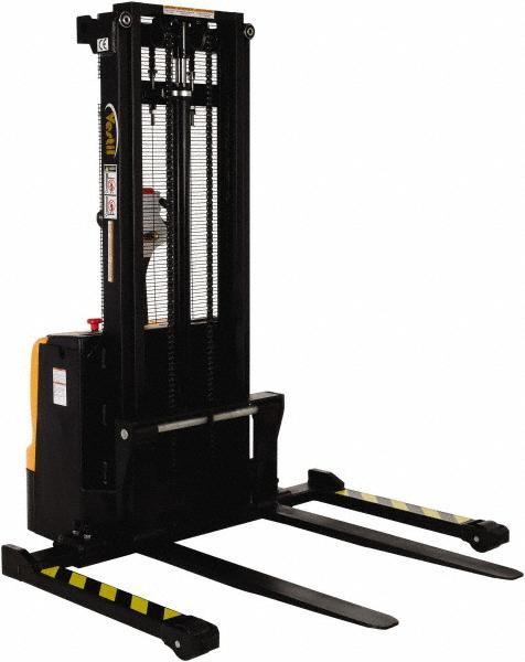 Vestil - 2,200 Lb Capacity, 101" Lift Height, Battery Operated Stacker ...