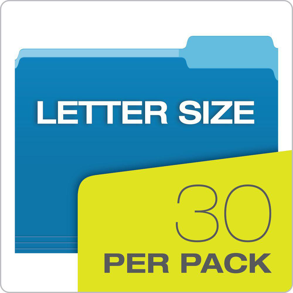 Pendaflex - File Folders with Top Tab: Letter, Assorted, 30/Pack | MSC ...