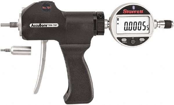 Starrett - Electronic Bore Gage: 0.25 to 3/4" Measuring Range, 0.000150 ...