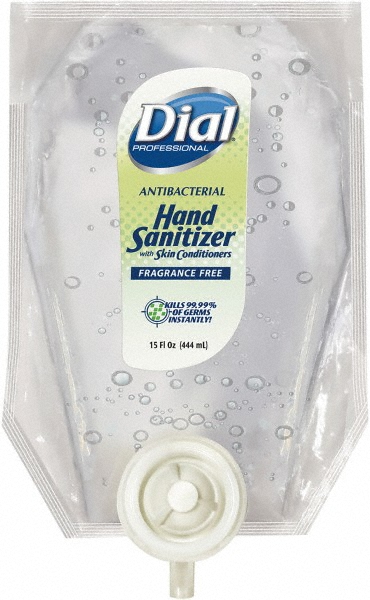 Dial - Hand Sanitizer: Gel, 15 oz, Dispenser Refill, No | MSC Direct