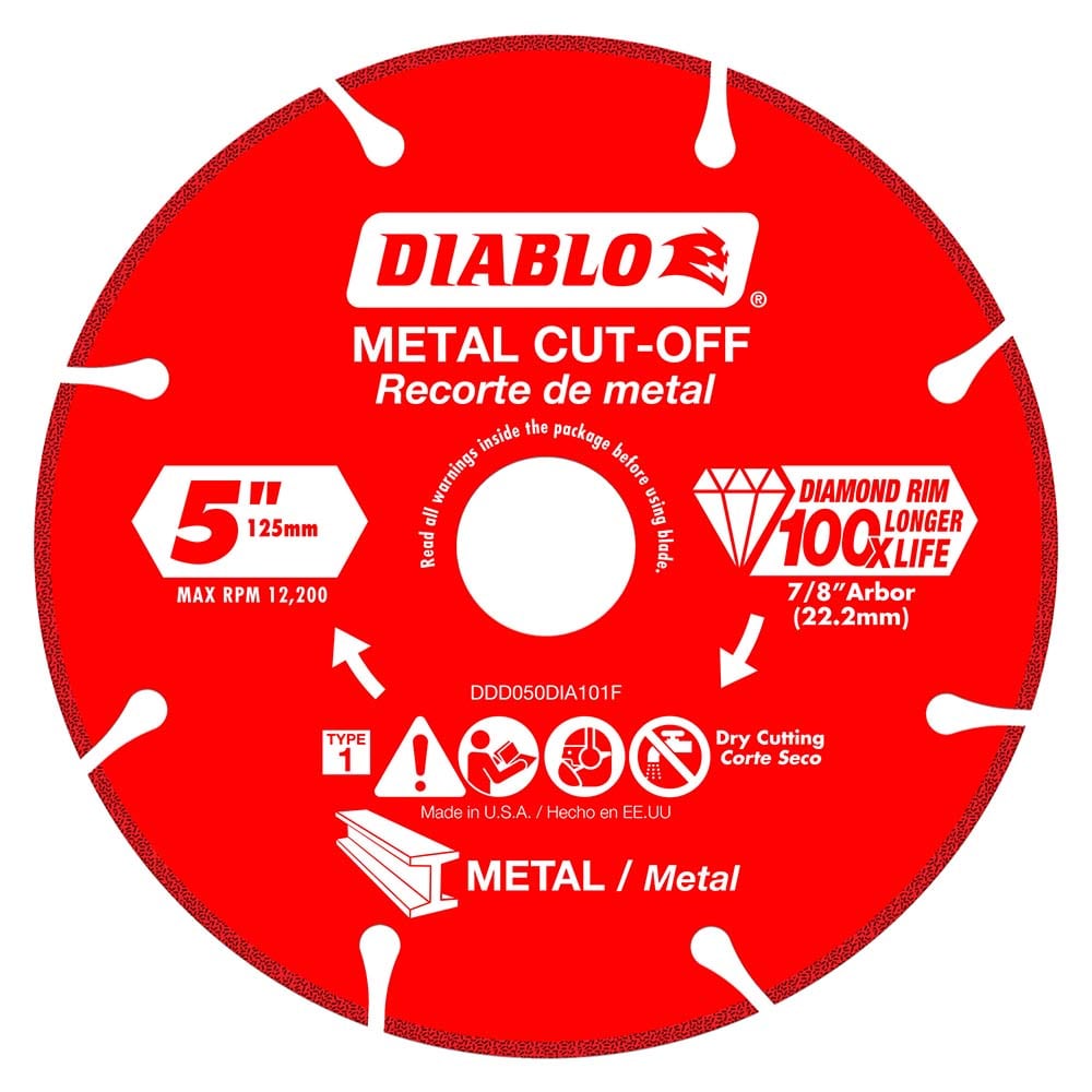 Diablo Wet And Dry Cut Saw Blade 5 Dia 7 8 Arbor Hole Msc Direct