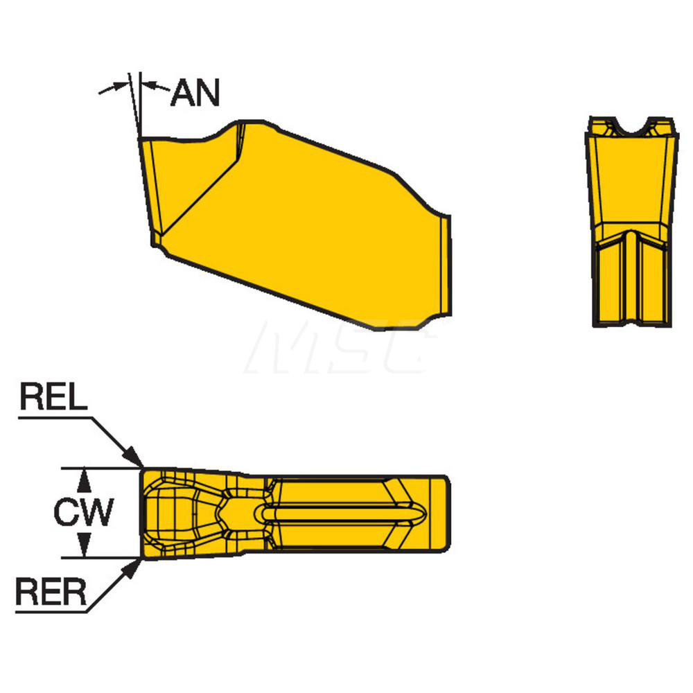 Sandvik Coromant - Cut-Off Insert: QDNH0400-0003-CR 1125, Carbide, 4.00 ...