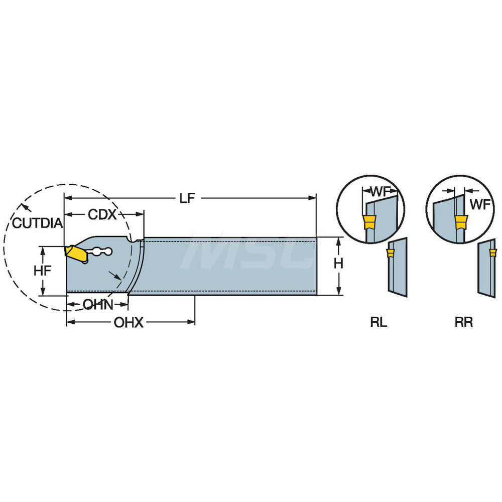Sandvik Coromant - Indexable Cut-Off Blades; End Type: Single; Cutting ...