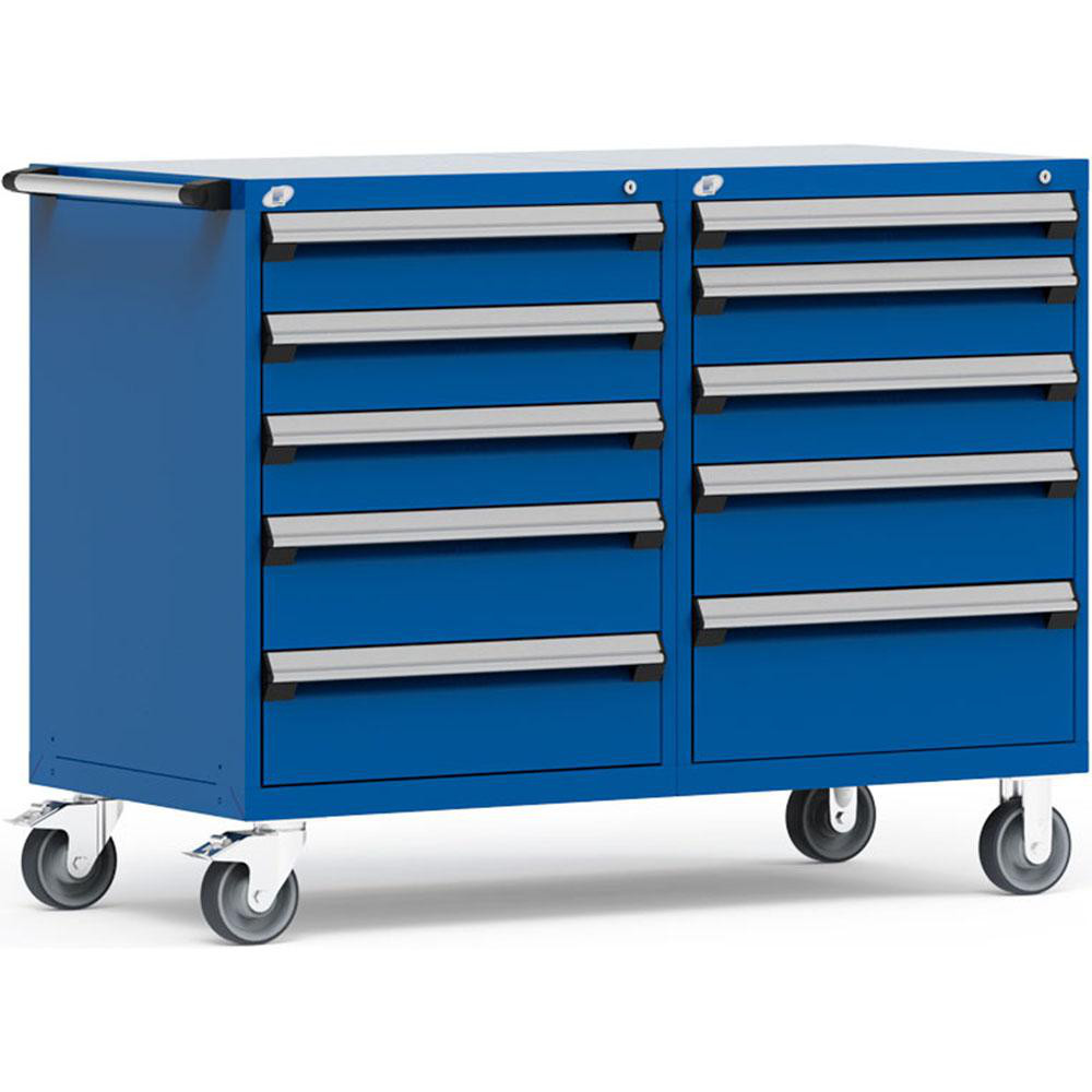 Rousseau Metal - Steel Tool Roller Cabinet: 60" Wide, 10 Drawer | MSC ...