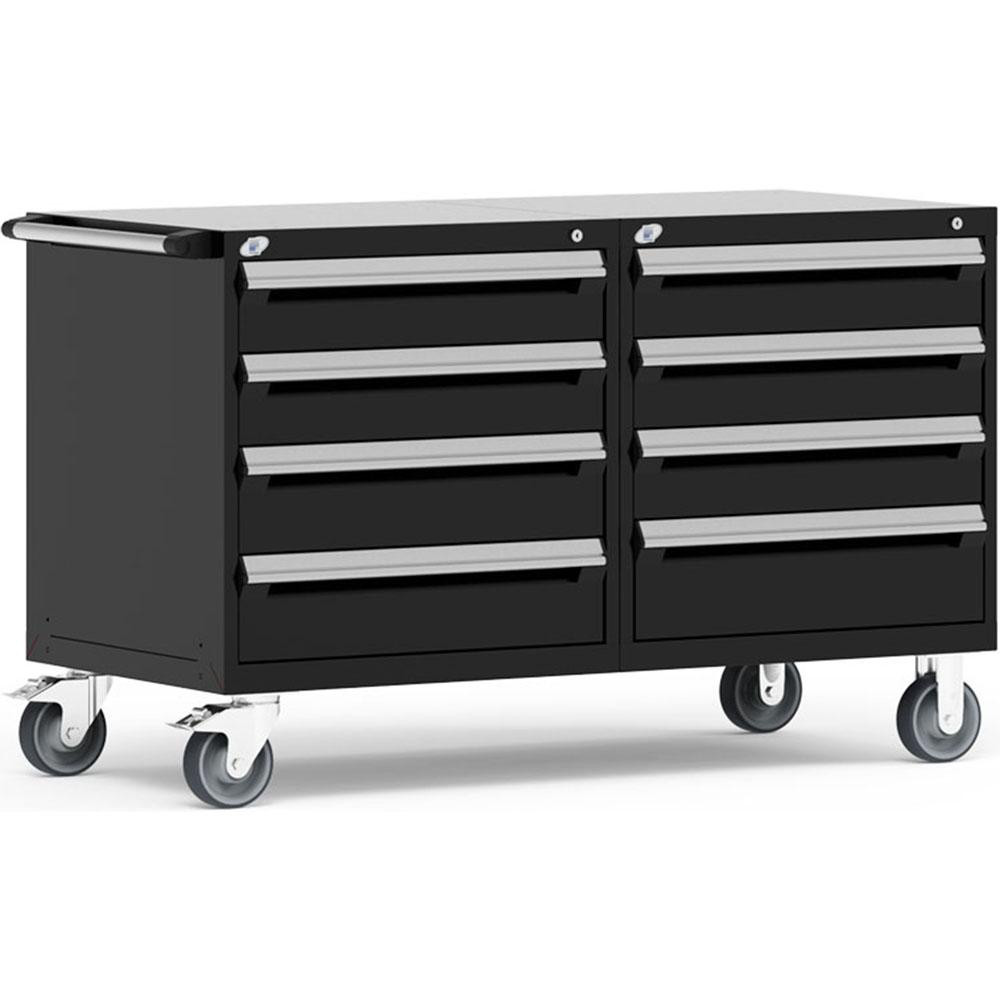 Rousseau Metal - Steel Tool Roller Cabinet: 60" Wide, 8 Drawer | MSC Direct