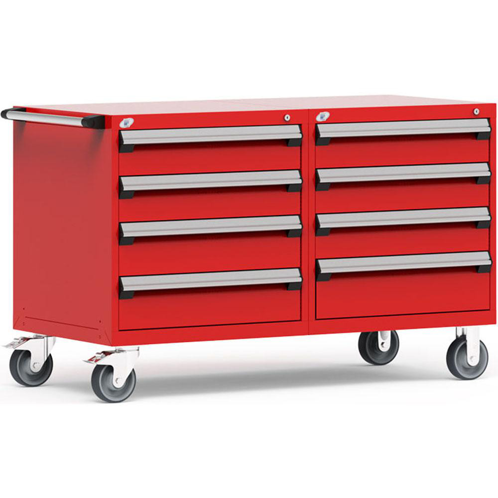 Rousseau Metal - Steel Tool Roller Cabinet: 60" Wide, 8 Drawer | MSC Direct
