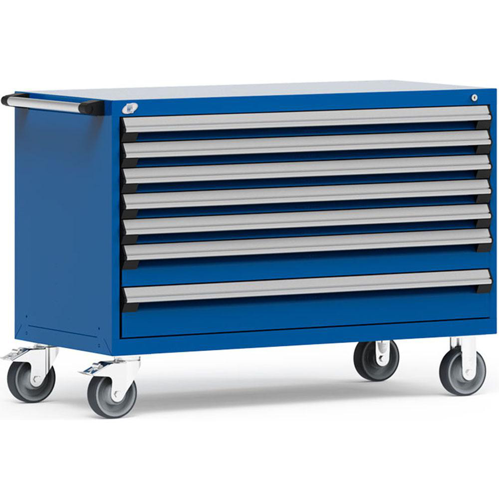 Rousseau Metal - Steel Tool Roller Cabinet: 54" Wide, 7 Drawer | MSC Direct
