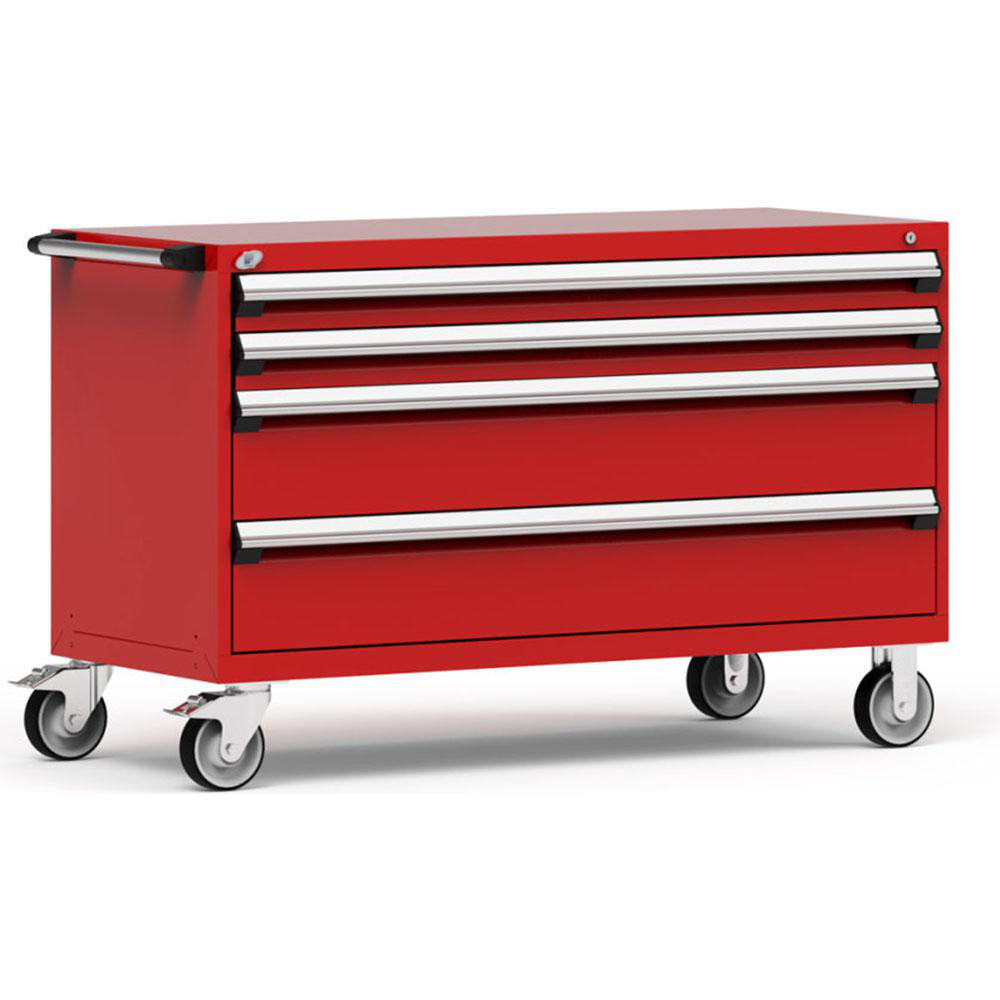 Rousseau Metal - Steel Tool Roller Cabinet: 60" Wide, 4 Drawer | MSC Direct