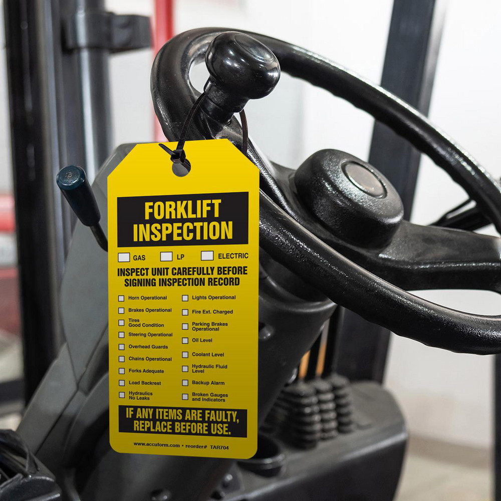 AccuformNMC - Inspection Tag: Rectangle, 6-1/4" High, Synthetic Paper ...