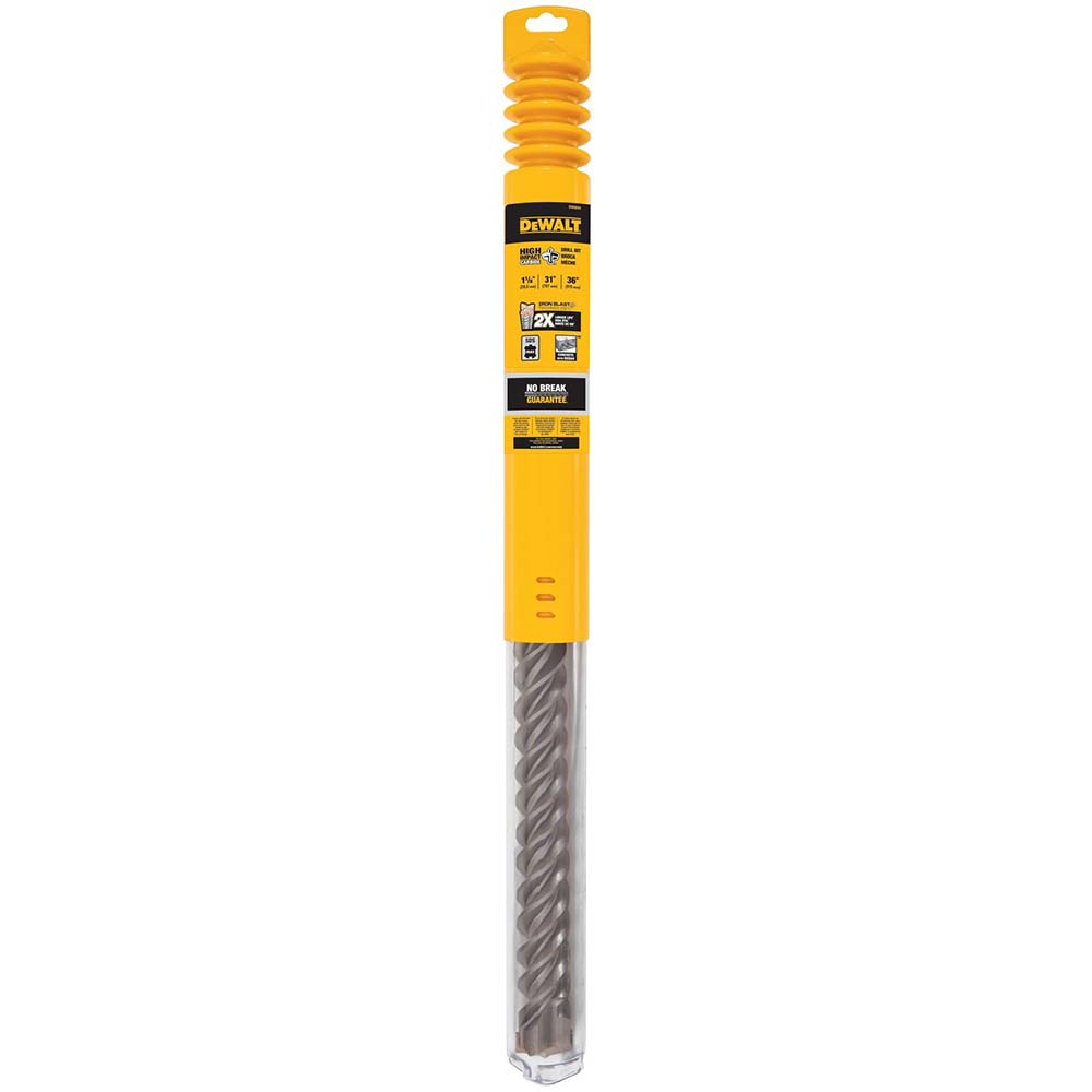 DeWALT - 1-1/8" Diam, SDS-Max Shank, Steel Rotary & Hammer Drill Bit ...