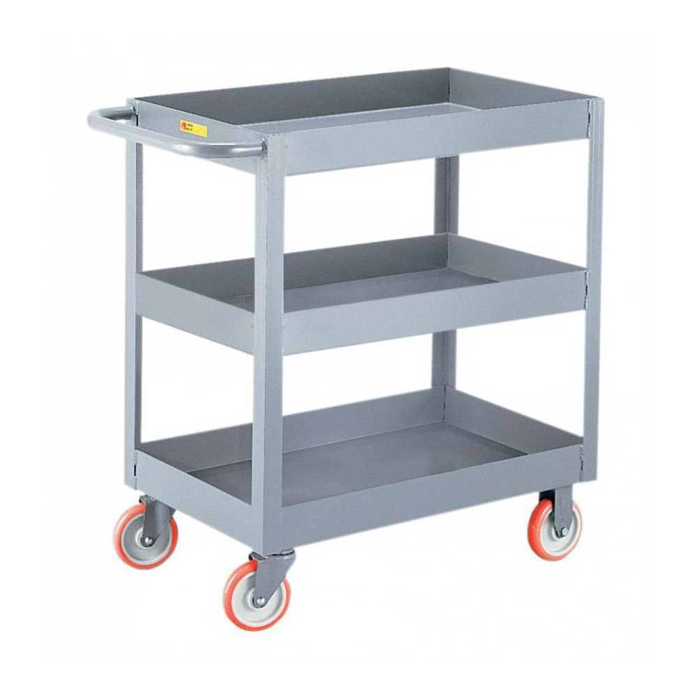 Little Giant® - Deep Shelf Utility Cart: 36" Long, 24" Wide, Steel ...
