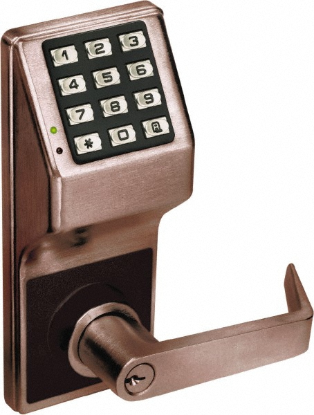 Alarm Lock - Combination Entry with Key Override Lever Lockset for 1-5/ ...