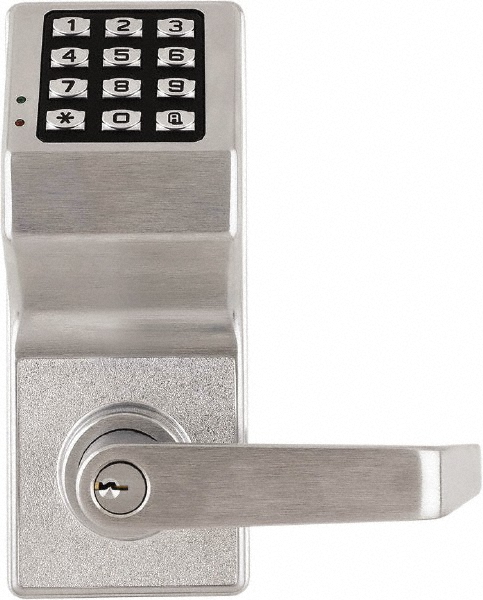 Alarm Lock - Combination Entry with Key Override Lever Lockset for 1-5/ ...