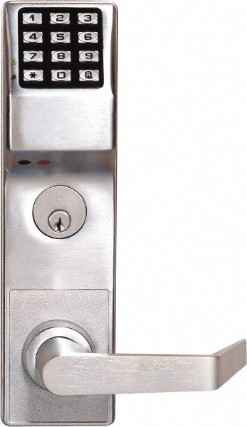 Alarm Lock - Combination Entry with Key Override Lever Lockset for 1-3/ ...
