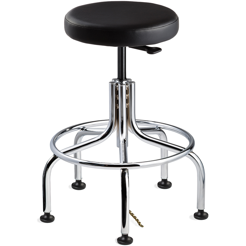 Bevco - Versa ESD Backless Stool: Vinyl, 22" Seat Width, 22" Seat Depth ...