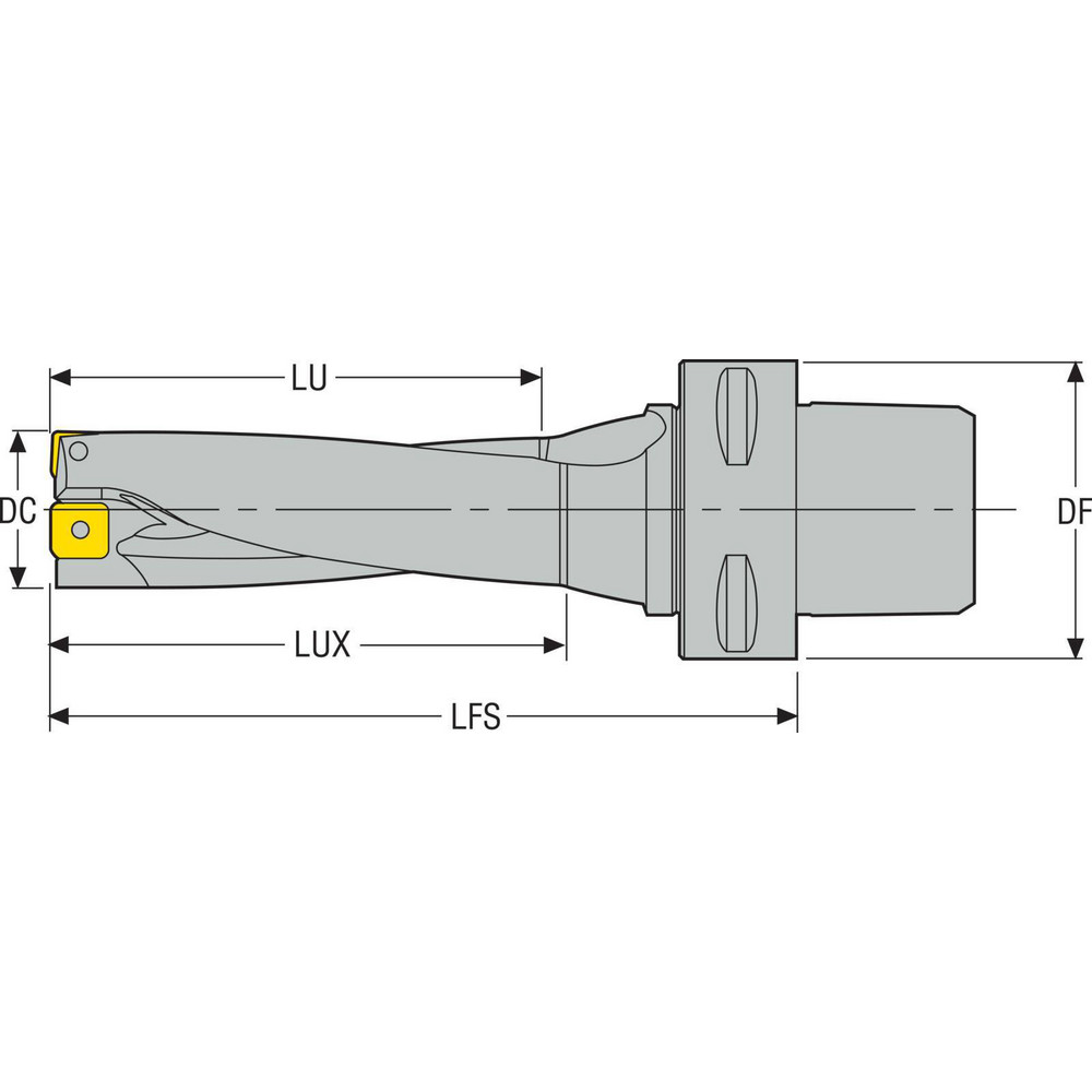 Seco - Indexable Insert Drill: SD523-16.5-50-C6, 17.42 mm Max Dia, 50. ...