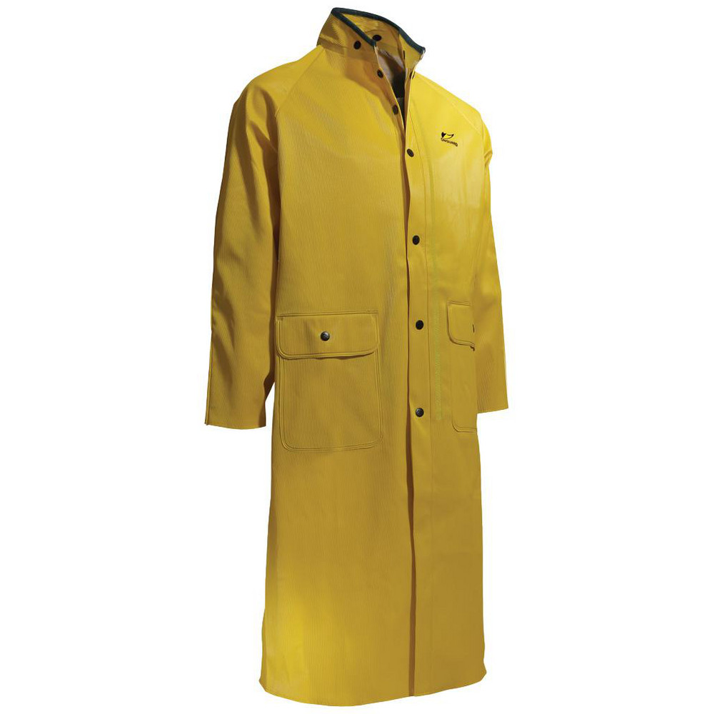 OnGuard - Rain Coat: Size X-Large, Yellow, Polyester & PVC | MSC Direct