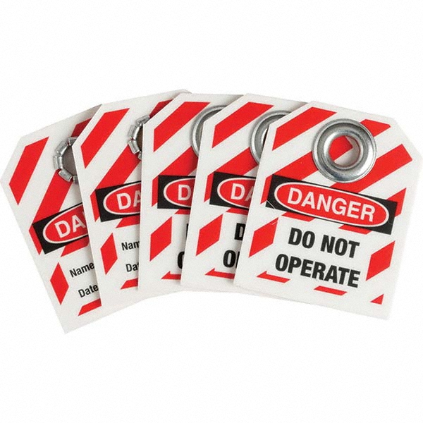 Brady - Do Not Operate Tag: 2-1/2" High, 2" Wide, Plastic, "DANGER ...