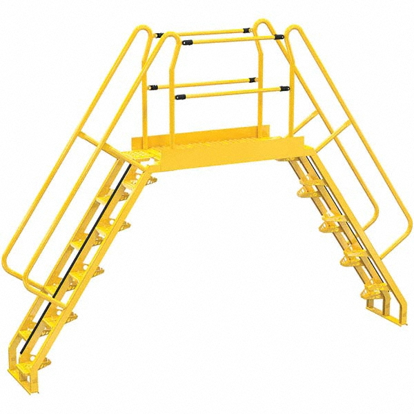 Vestil - 7-Step Steel Crossover Bridge: 20-1/16" Platform Width, 49 ...
