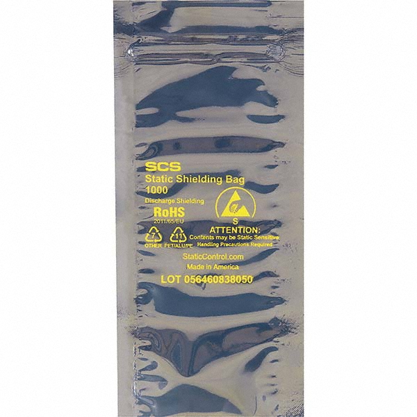 Value Collection - Metal-In Static Shield Bag: 3.1 mil Thick, 8" OAW ...