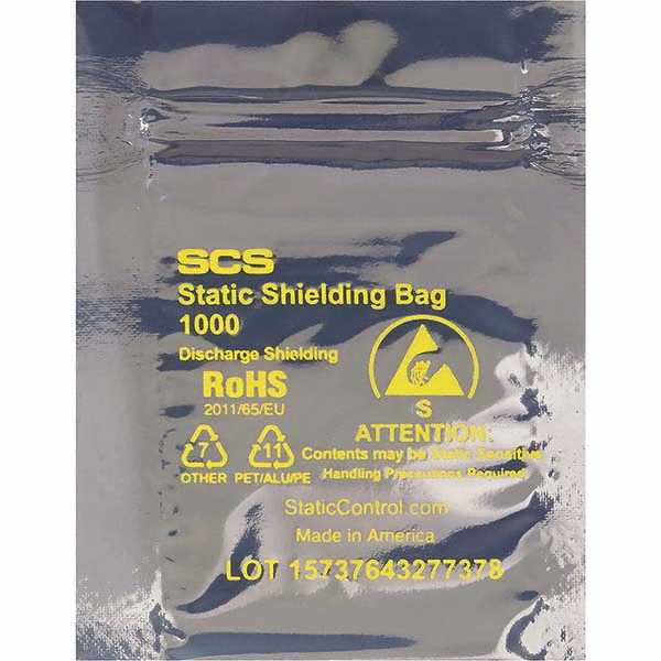 Value Collection - Metal-In Static Shield Bag: 3.1 mil Thick, 2" OAW ...