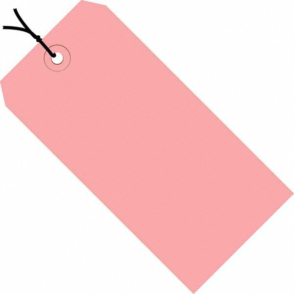 Value Collection - Blank Tag: 6-1/4'' High, Pink, Synthetic Paper | MSC ...