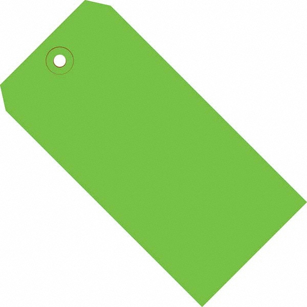 Value Collection - Blank Tag: 6-1/4'' High, Green, Synthetic Paper ...