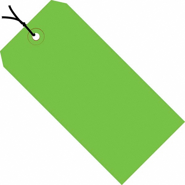 Value Collection - Blank Tag: 3-1/4'' High, Green, Synthetic Paper ...