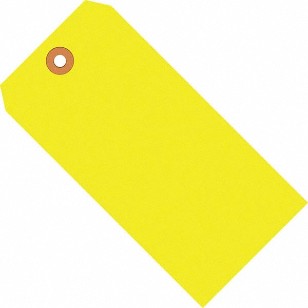 Value Collection - Blank Tag: 3-1/4'' High, Fluorescent Yellow ...