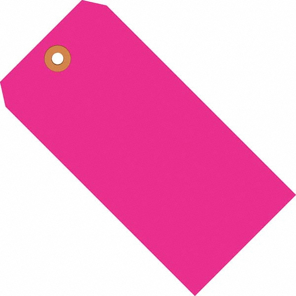 Value Collection - Blank Tag: 4-1/4'' High, Fluorescent Pink, Synthetic ...