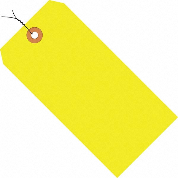Value Collection - Blank Tag: 2-3/4'' High, Fluorescent Yellow ...