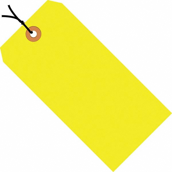Value Collection - Blank Tag: 4-1/4'' High, Fluorescent Yellow ...