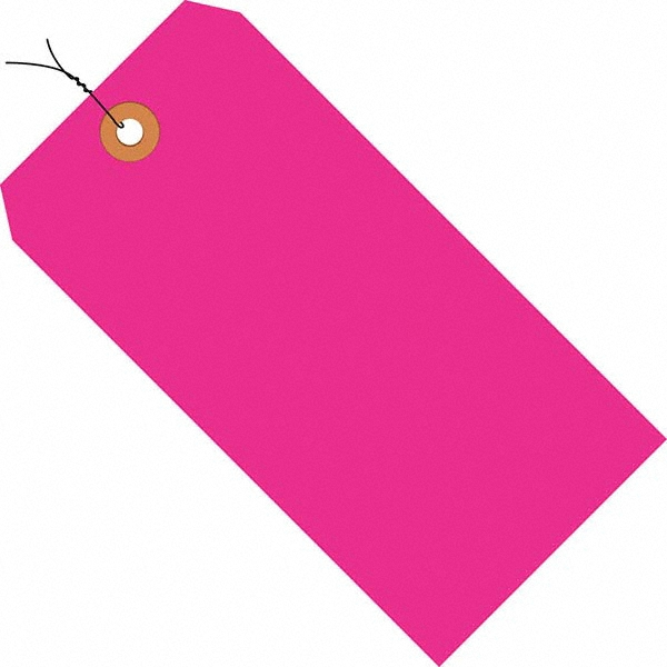 Value Collection - Blank Tag: 5-3/4'' High, Fluorescent Pink, Synthetic ...