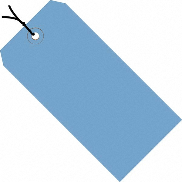 Value Collection - Blank Tag: 5-1/4'' High, Dark Blue, Synthetic Paper ...