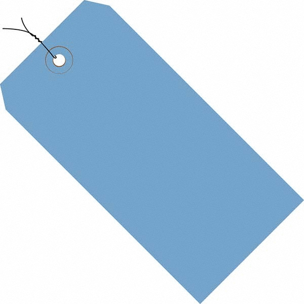 Value Collection - Blank Tag: 5-3/4'' High, Dark Blue, Synthetic Paper ...