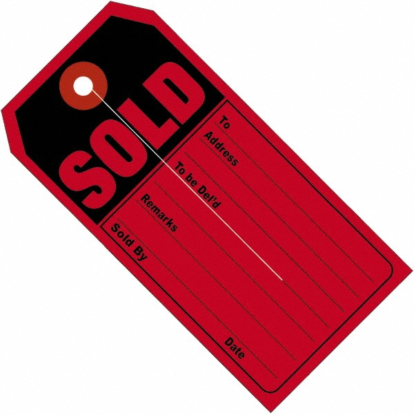 Value Collection - Blank Tag: 4-3/4'' High, Black & Red, Synthetic ...