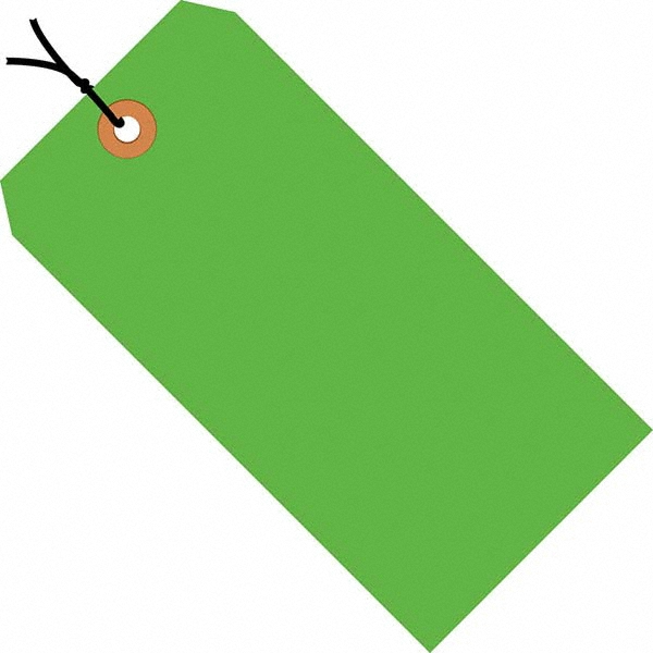 Value Collection - Blank Tag: 3-3/4'' High, Fluorescent Green ...