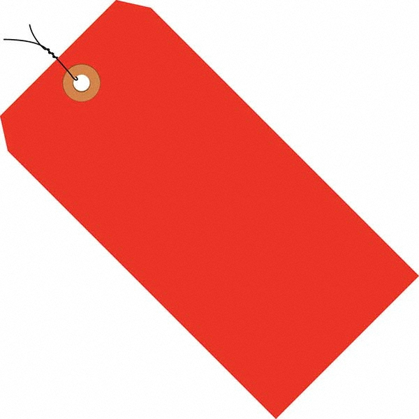 Value Collection - Blank Tag: 2-3/4'' High, Fluorescent Red, Synthetic ...