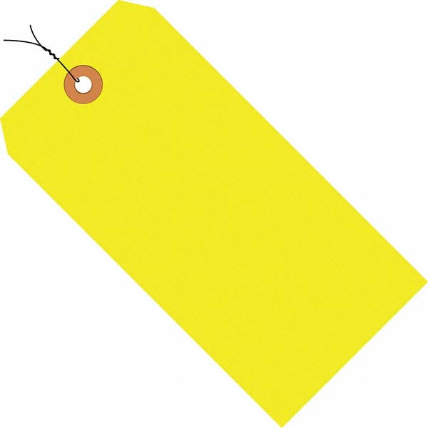 Value Collection - Blank Tag: 5-1/4'' High, Fluorescent Yellow ...