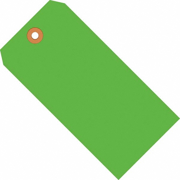 Value Collection - Blank Tag: 3-1/4'' High, Fluorescent Green ...