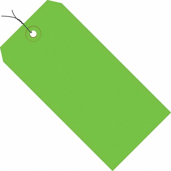 Value Collection - Blank Tag: 4-3/4'' High, Green, Synthetic Paper ...
