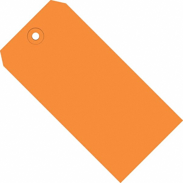 Value Collection - Blank Tag: 3-1/4'' High, Orange, Synthetic Paper ...