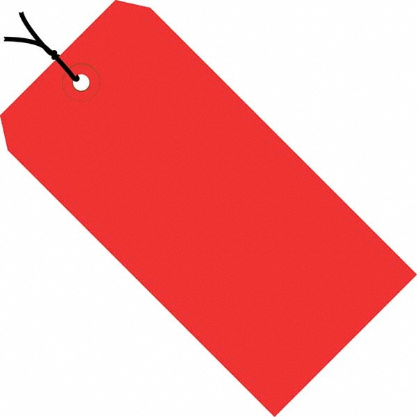 Value Collection - Blank Tag: 4-3/4'' High, Red, Synthetic Paper | MSC ...
