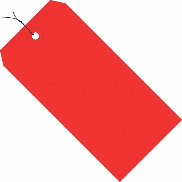 Value Collection - Blank Tag: 4-1/4'' High, Red, Synthetic Paper | MSC ...